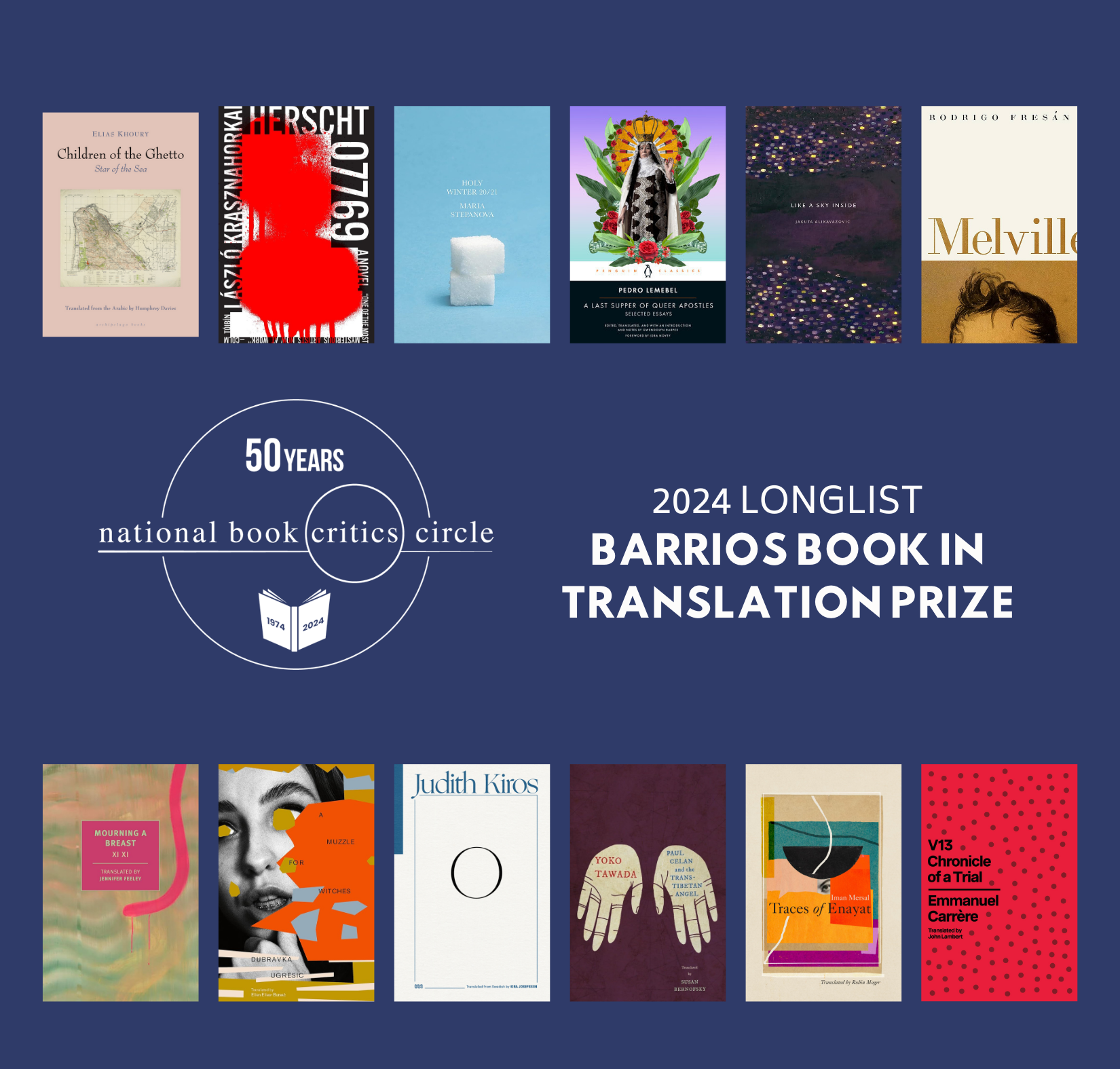 2024 NBCC Awards Longlist: Barrios Book in Translation Prize - National ...