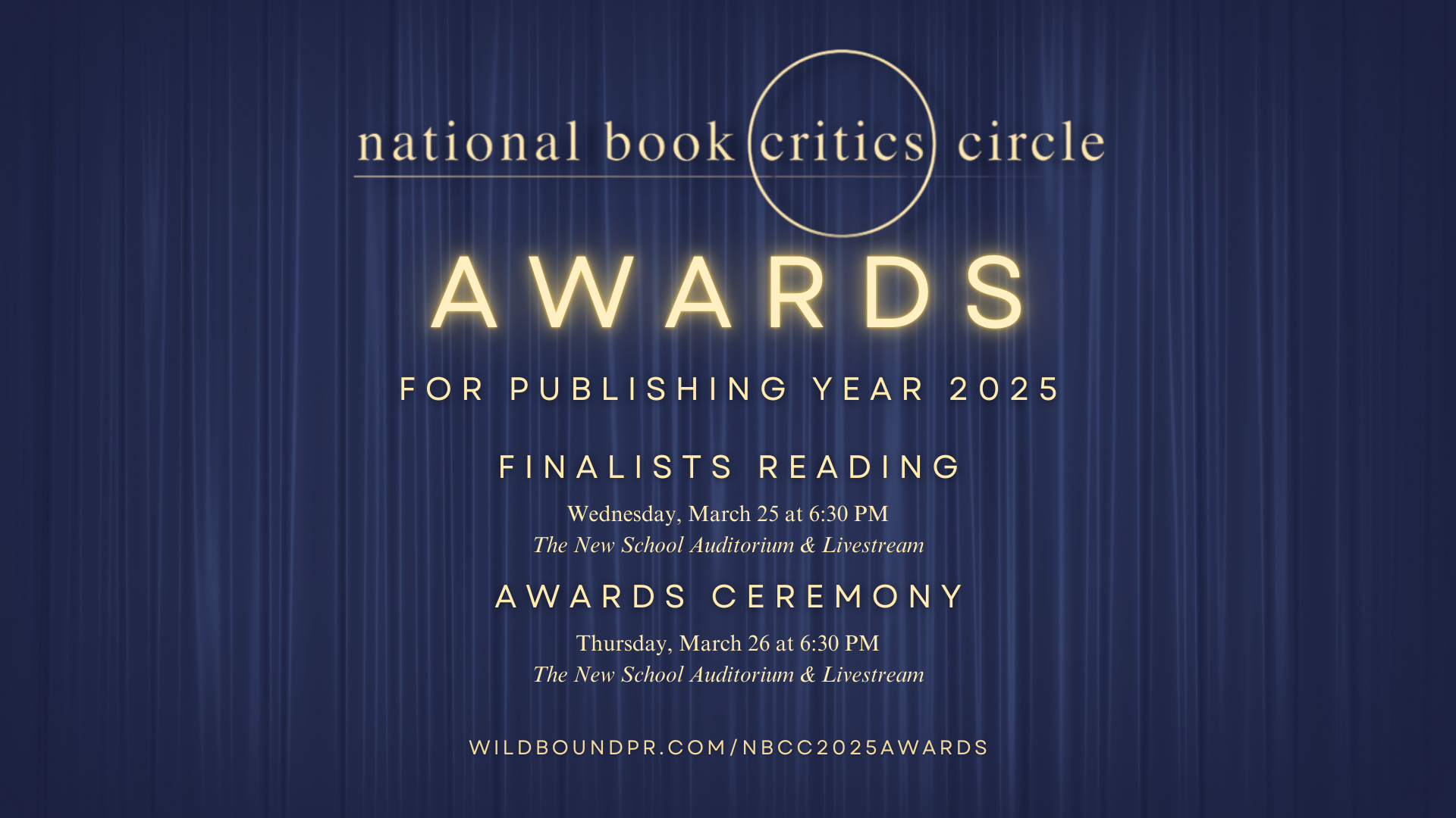 NATIONAL BOOK CRITICS CIRCLE ANNOUNCES FINALISTS FOR PUBLISHING YEAR ...